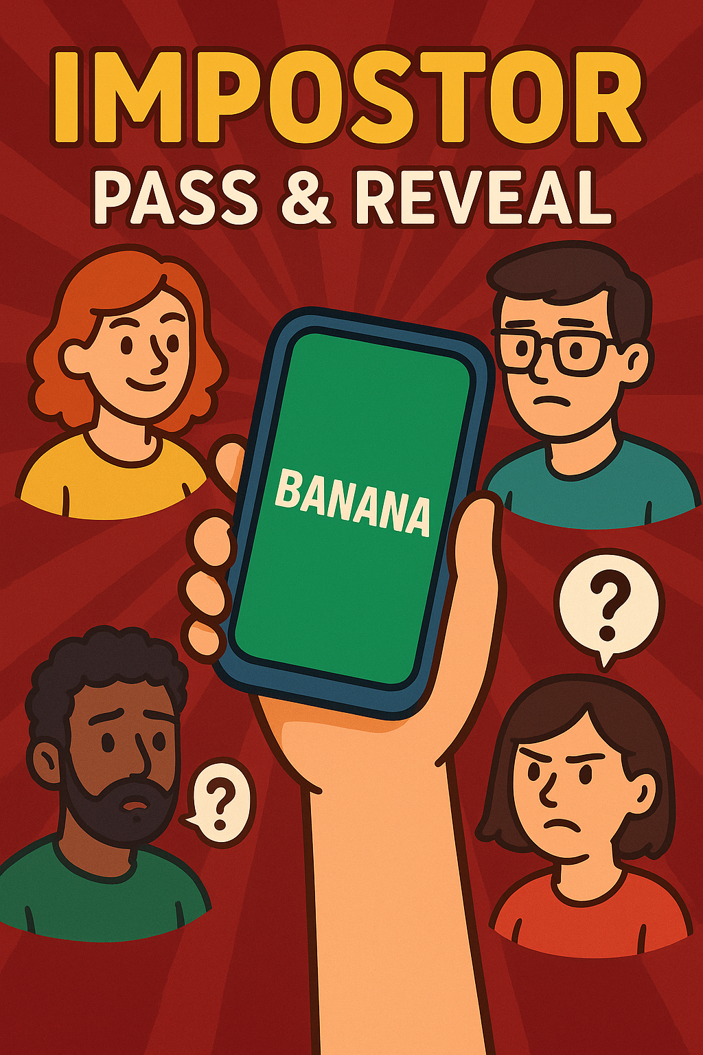 Impostor – Pass & Reveal Party Game